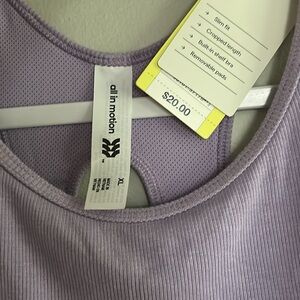 all in motion | Tops | All In Motion Lavender Workout Bratank | Poshmark